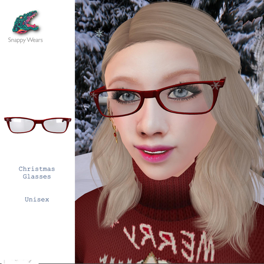 Second Life Marketplace Snappy Christmas Glasses